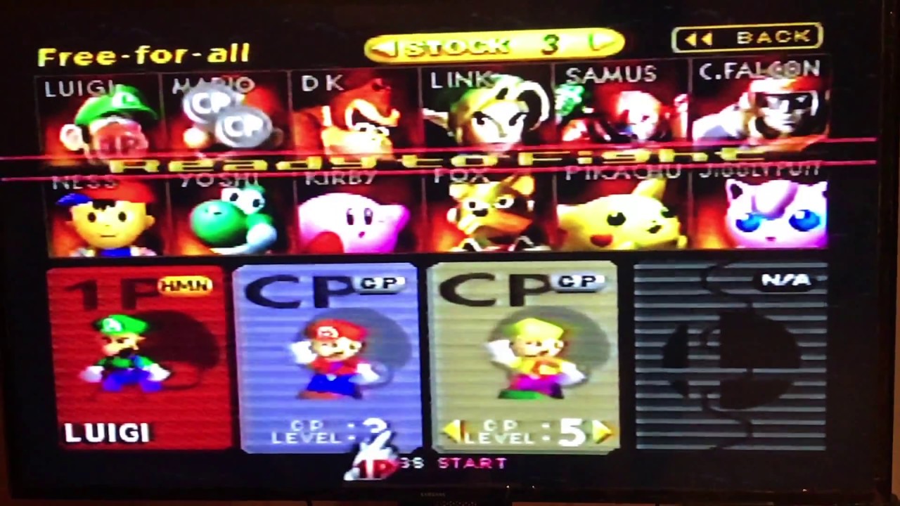 Super smash Bros (N64) gameplay 1 - YouTube