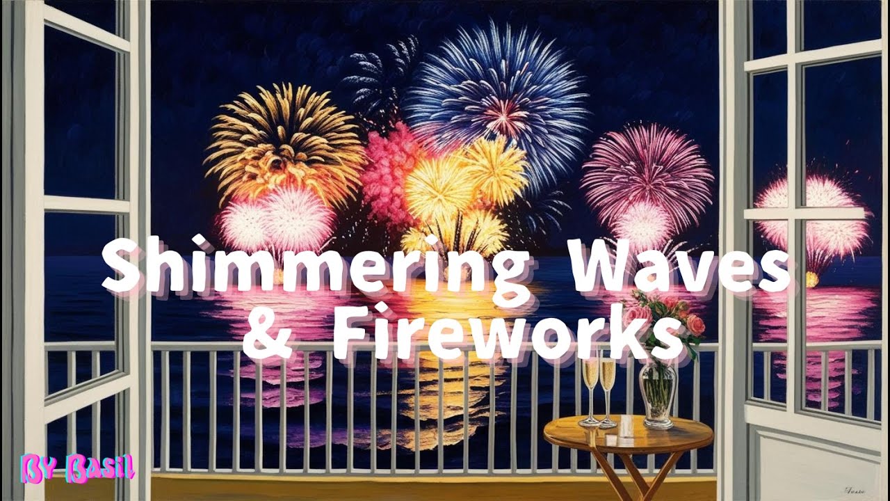 Shimmering Waves & Fireworks | Lofi Reflections of a Seaside Night きらめく ...