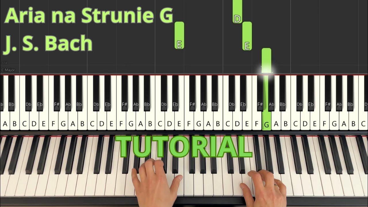 Aria na Strunie G - wykonanie na pianinie w opcji Layer (piano & strings), NUTY, Synthesia ...