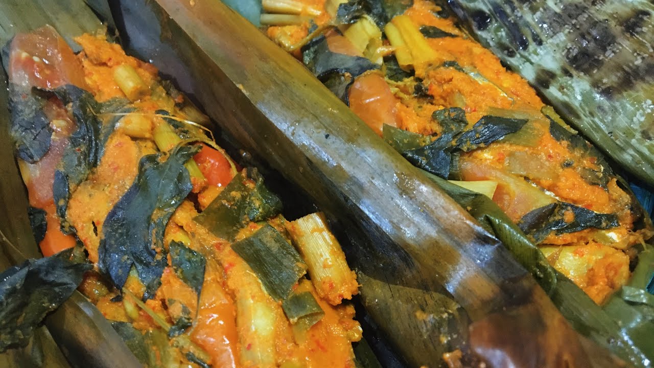 RESEP PEPES TERI BASAH PEDAS - YouTube