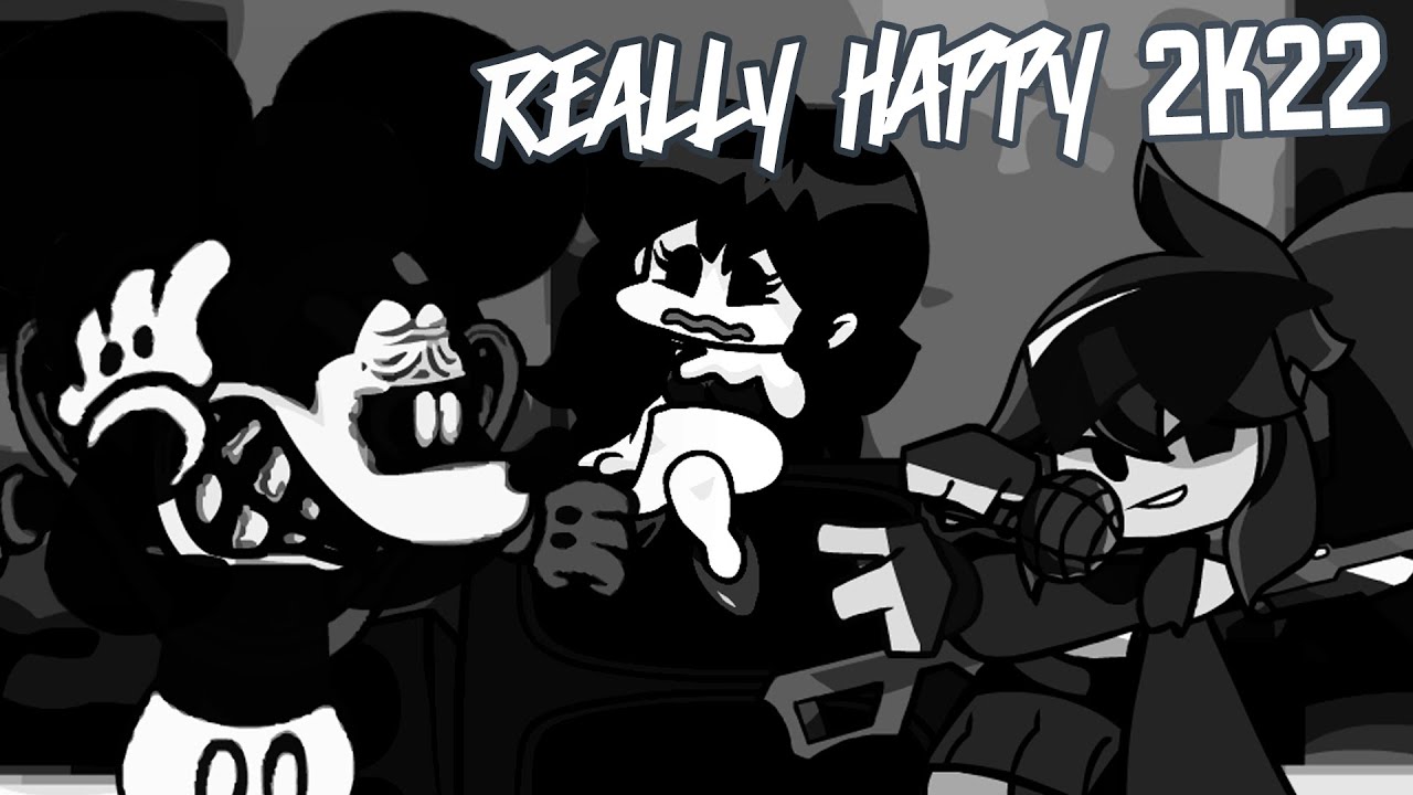 [FLASHING LIGHT] FNF Really Happy 2K22, But it's Mickey Mouse Vs ...