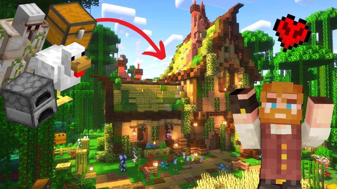 I Built a Big STORAGE House in HARDCORE Minecraft! | 1.20 Let's Play ...