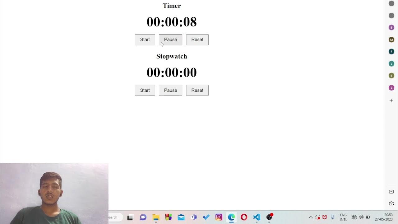 Codeclause_timer_and_stopwatch - YouTube