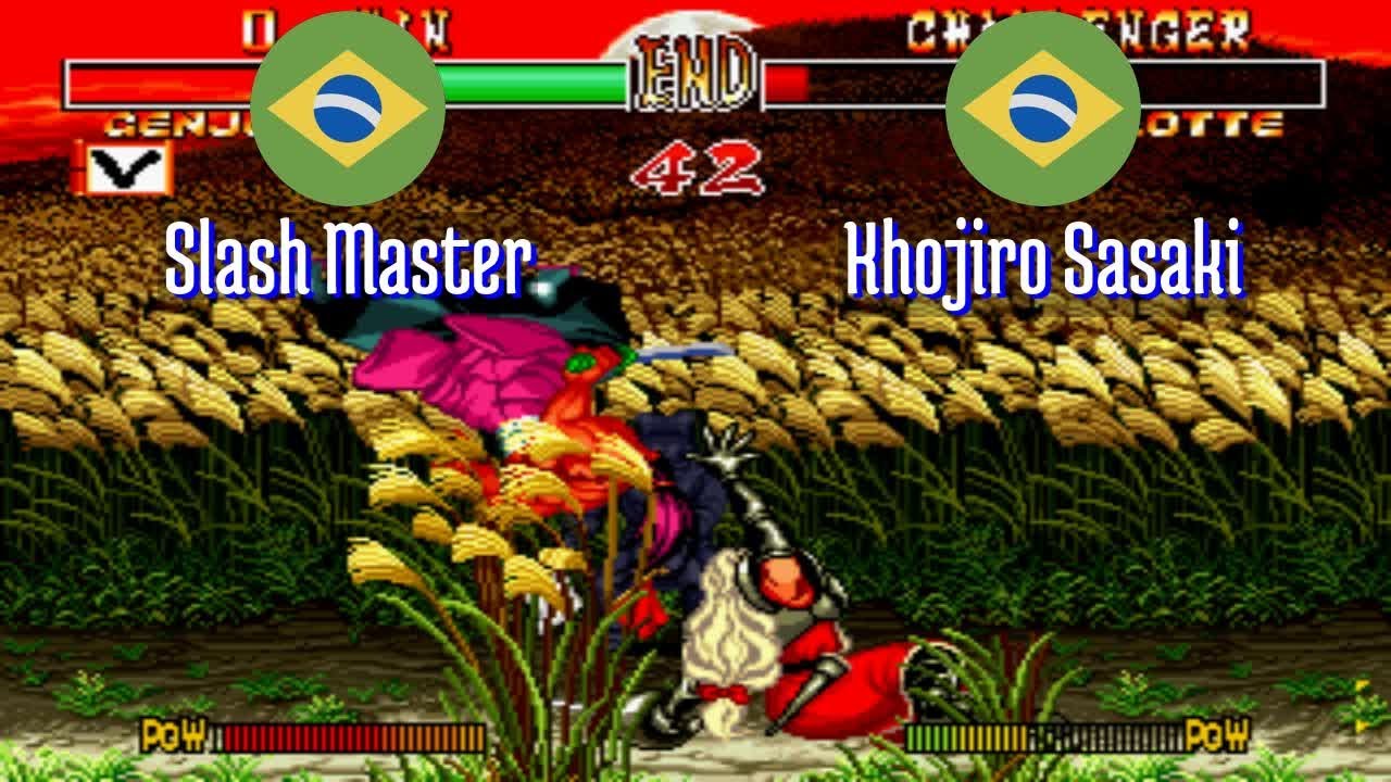 @samsho2: Slash Master (BR) vs Khojiro Sasaki (BR) [Samurai Shodown II ...