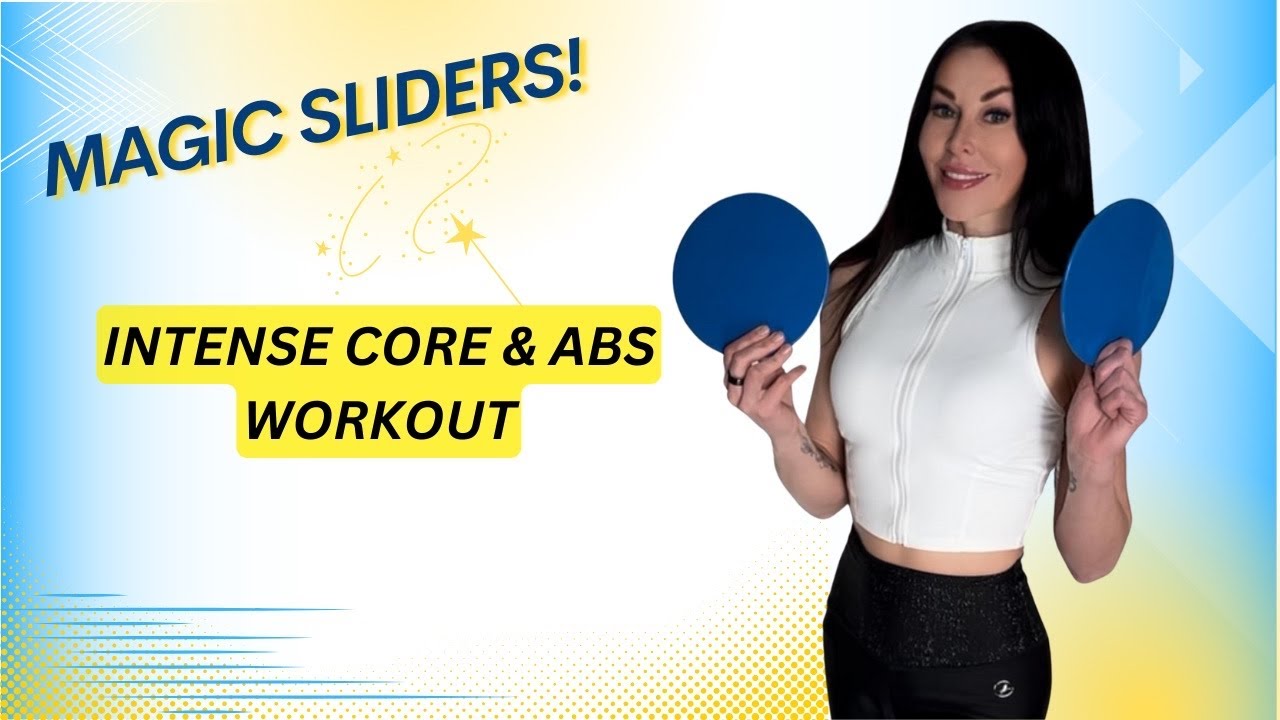 STRONG CORE & Toned ABS/ Intense SLIDER WORKOUT/ 10 Exercises to Burn ...