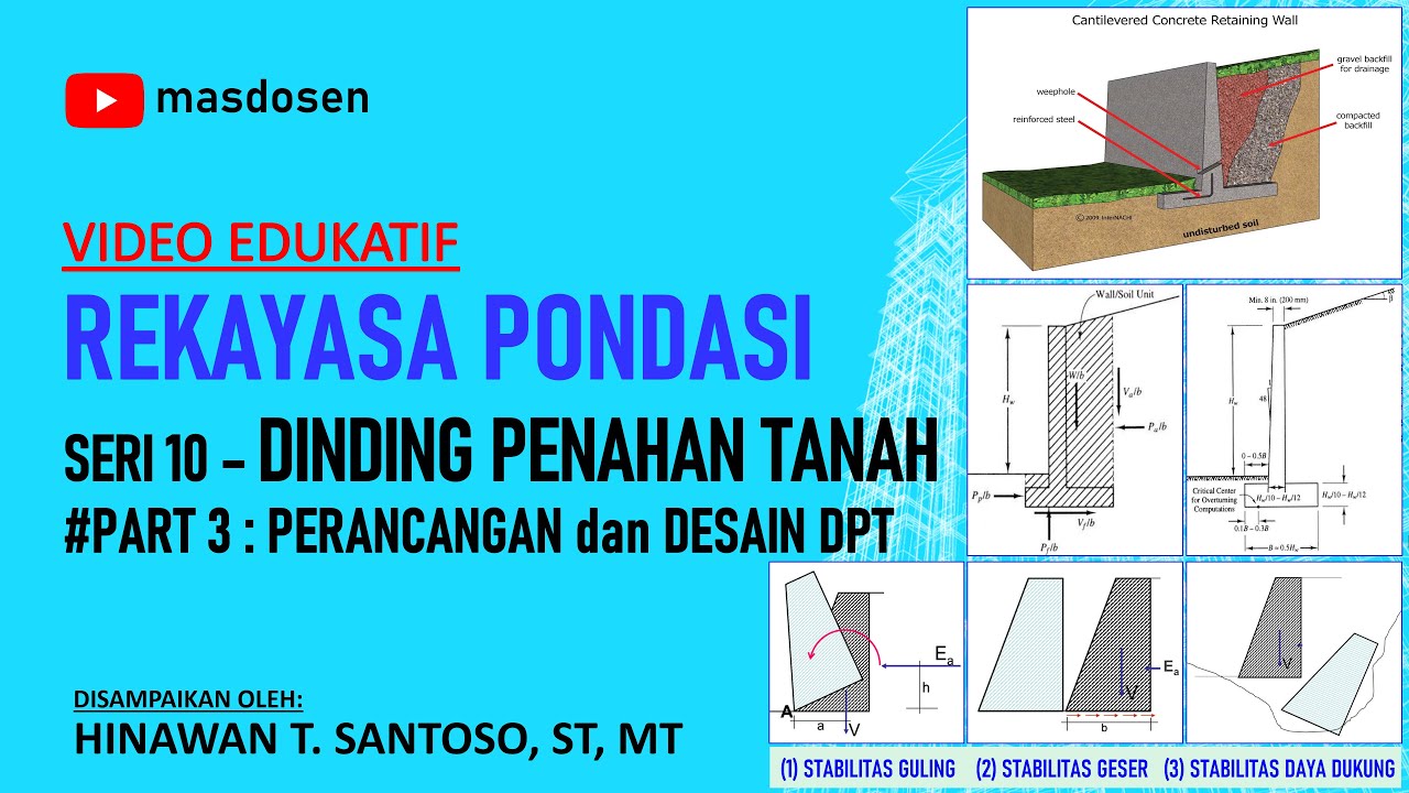 DPT : part3_Perancangan dan Desain Dinding Penahan Tanah - Hinawan T ...
