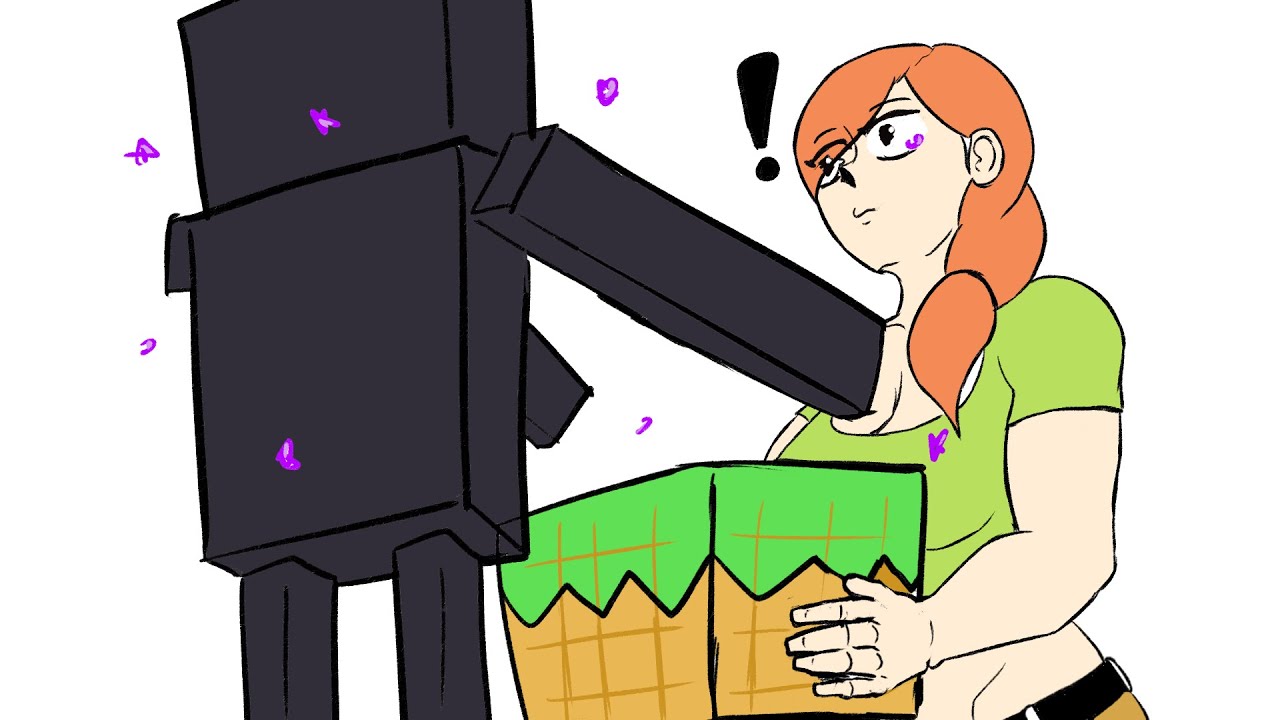 Enderman Sneak Attack on Alex - YouTube