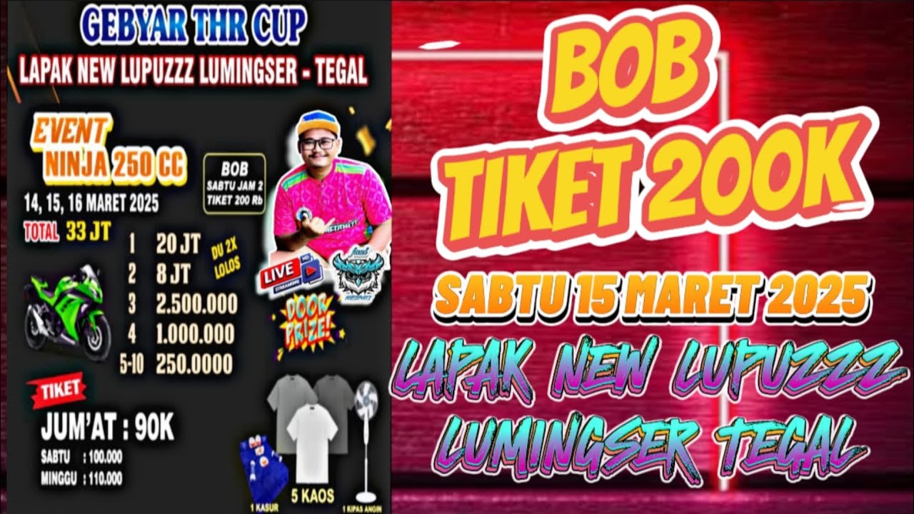 BOB TIKET 200K GEBYAR THR NEW NINJA TOTAL 33JT LAPAK NEW LUPUZZ ...