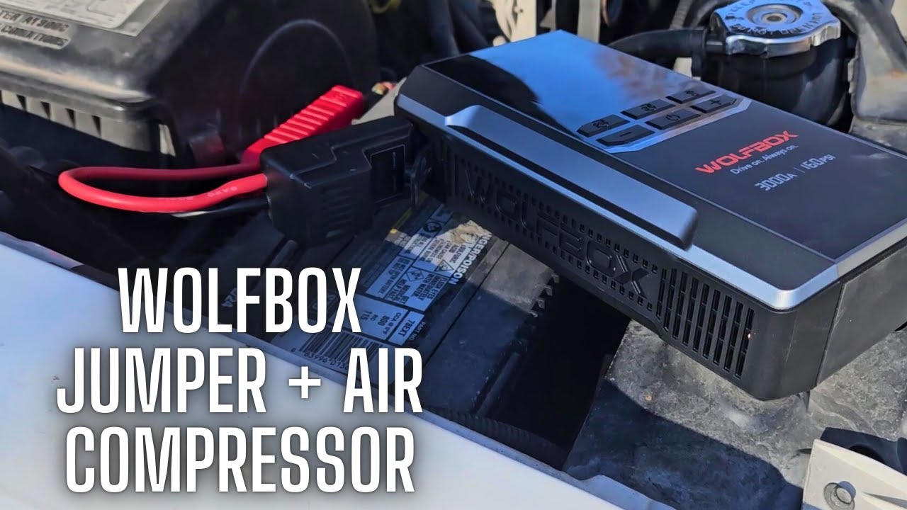 WOLFBOX 3000A Jump Starter with 160PSI Air Compressor - YouTube