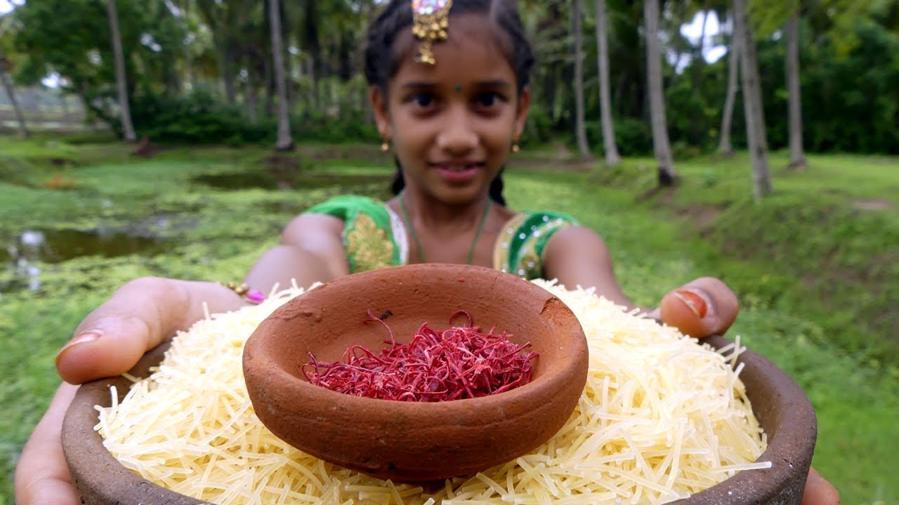 #5 Years Old Indian Village Girl Making Delicious Semia | Traditional ...