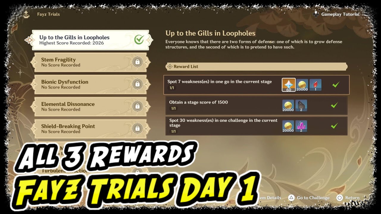 Fayz Trials Up to the Gills in Loopholes Genshin Impact (Fayz Trials ...