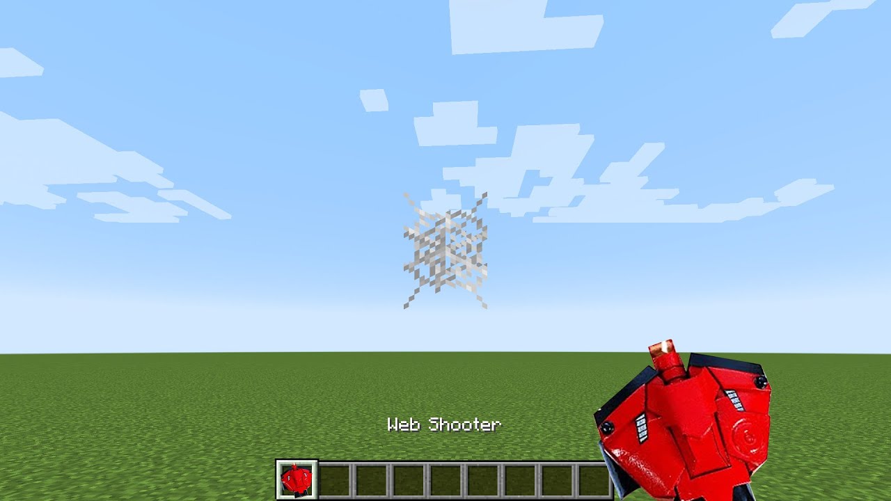 spiderman web shooter in minecraft - YouTube