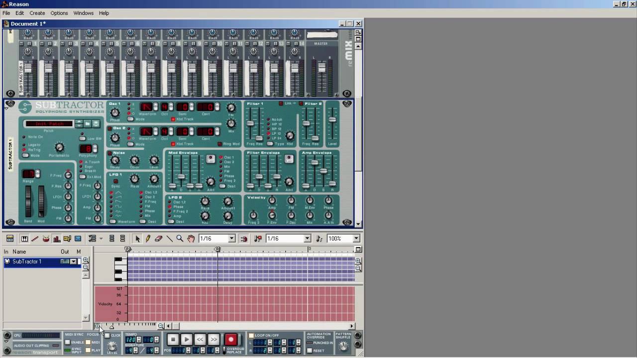 Dub like Chords in Reason Subtractor - YouTube