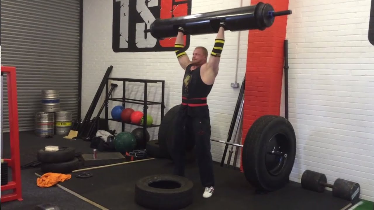 115kg log press - YouTube