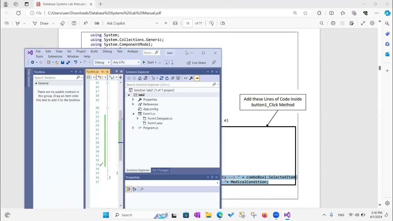 Creating Windows Forms in Visual Studio C# - Part 2 - YouTube