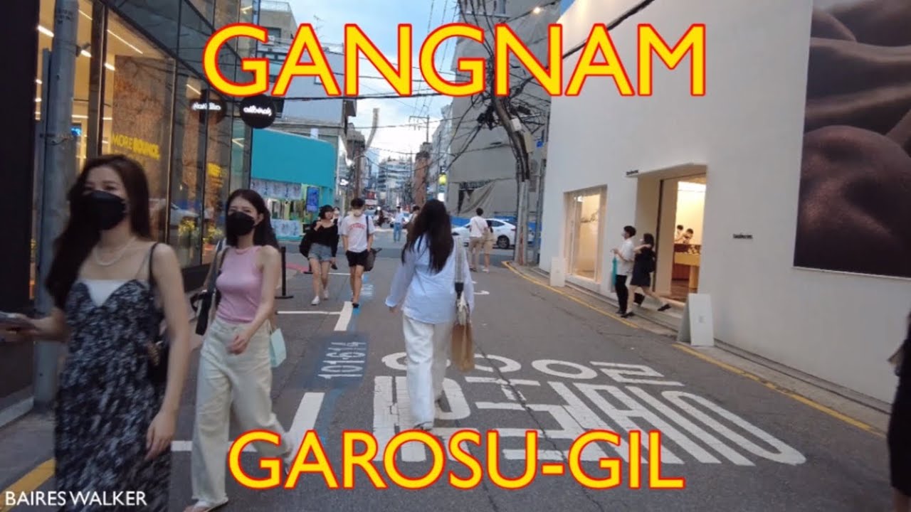 [4K] Seoul Walk - 😎 강남 신사동 가로수길 걷기 👍 / Walking on Garosu-gil in Sinsa ...
