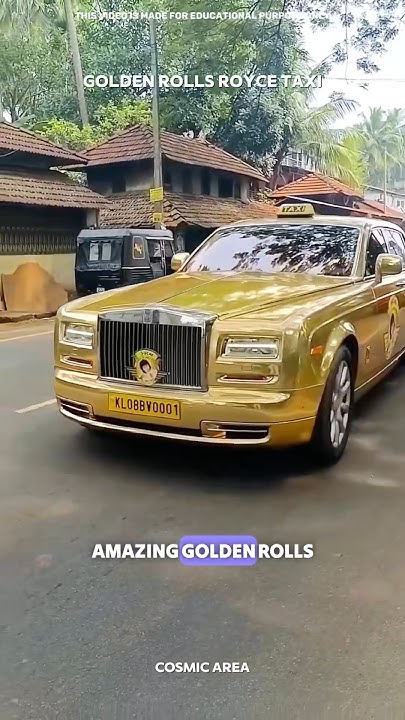 Golden Rolls Royce Taxi 😱 #sciencefacts #facts #shorts - YouTube