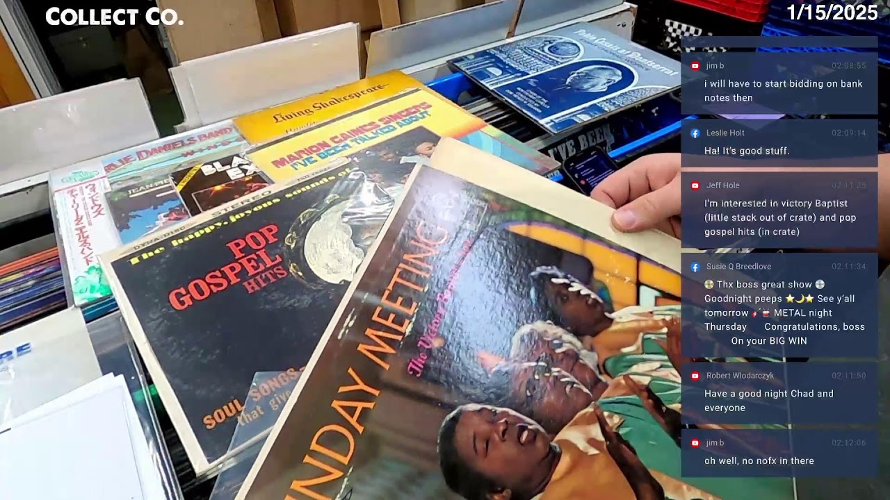 PART 2 - LIVE Vinyl Record Sale (Wednesday, 1/15/2025) - YouTube