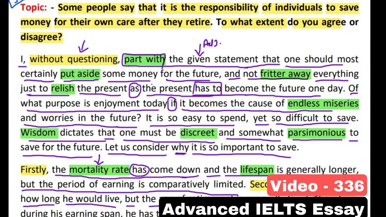 Advanced Essay Writing and Reading - IELTS Essays on Money Saving - How ...