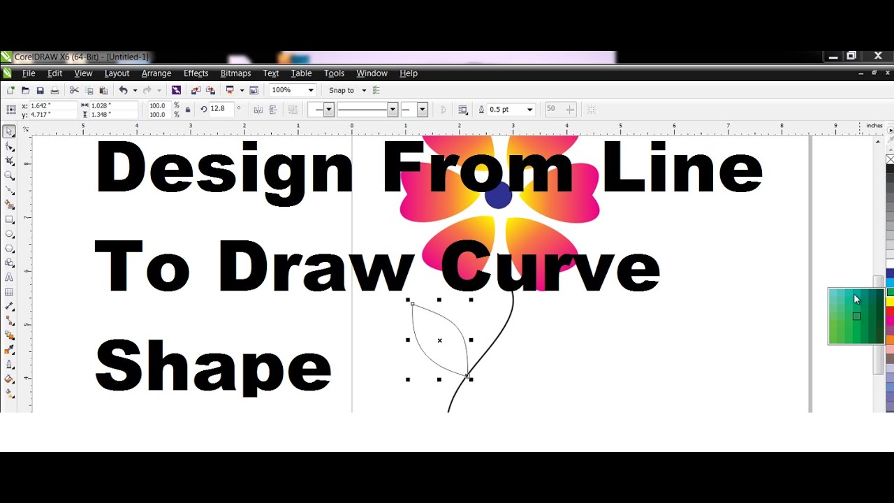 Corel Basic Design LIne To Curve Drawing YouTube Corel Basic Design LIne To Curve Drawing YouTube