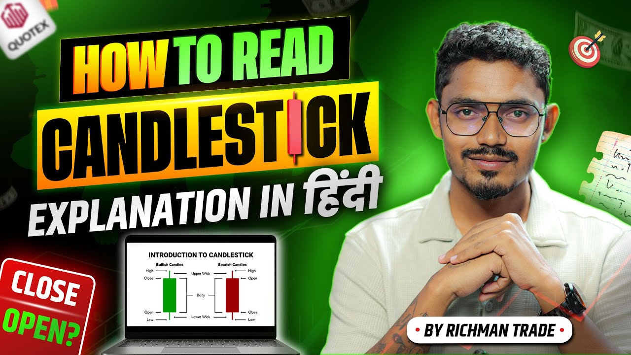 Candlestick Pattern Basics (Hindi) | Open-Close-High-Low + Wick ...