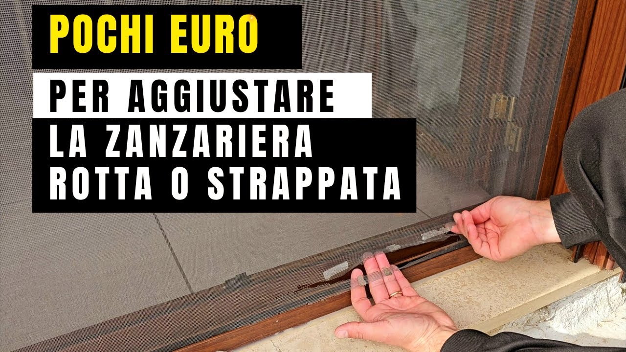 Come Riparare Una Zanzariera Rotta O Strappata - fai da te - YouTube