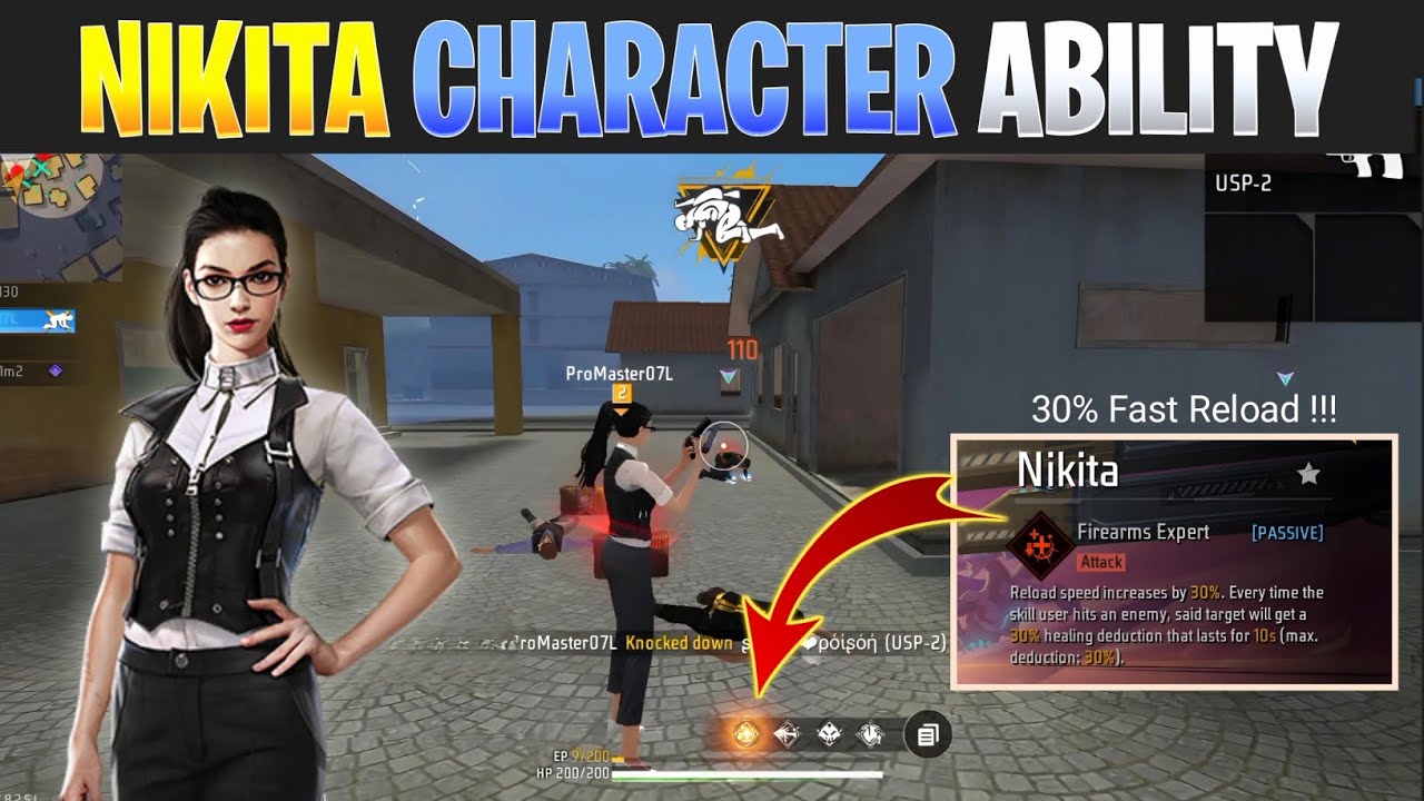 Nikita Character Ability | Free Fire Nikita Character Ability | Nikita ...