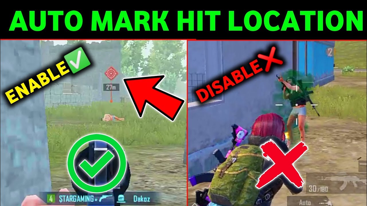 Auto Mark Hit Location🔥Pubg Mark Enemy Location settings🔥bgmi enemy ...