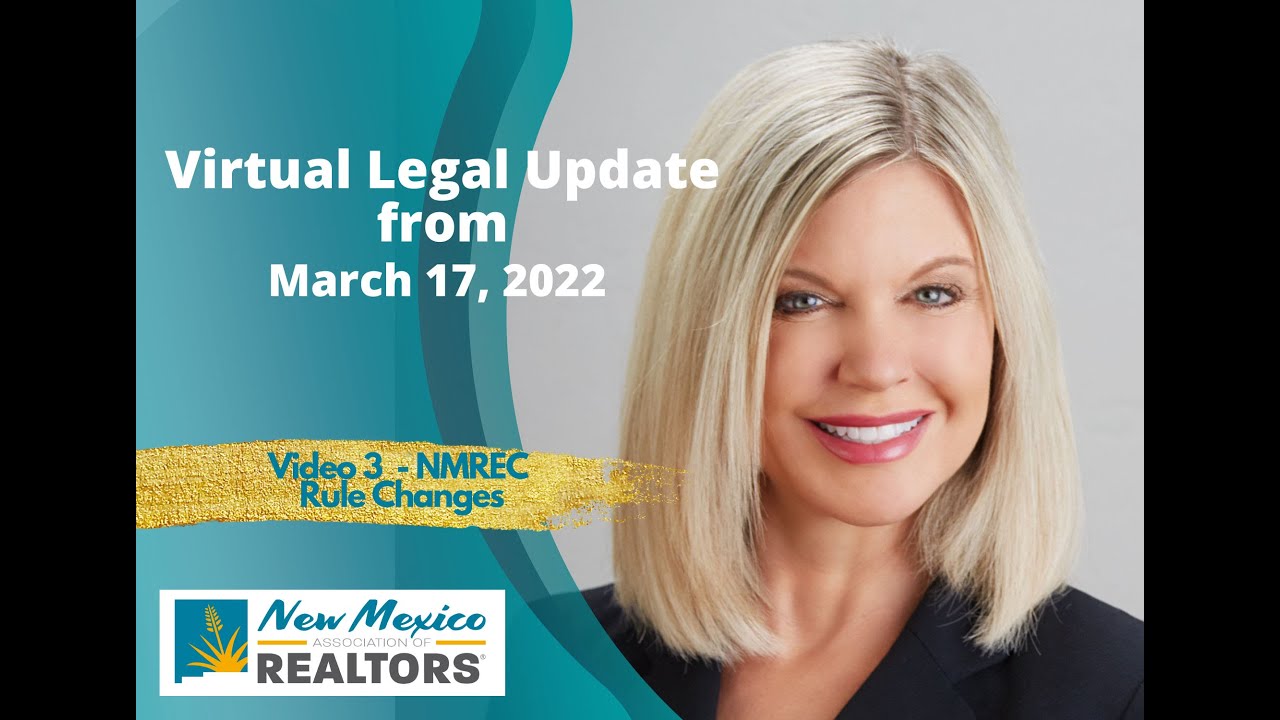 NMAR Legal Update 3.17 Video 3 - NMREC Rule Changes - YouTube