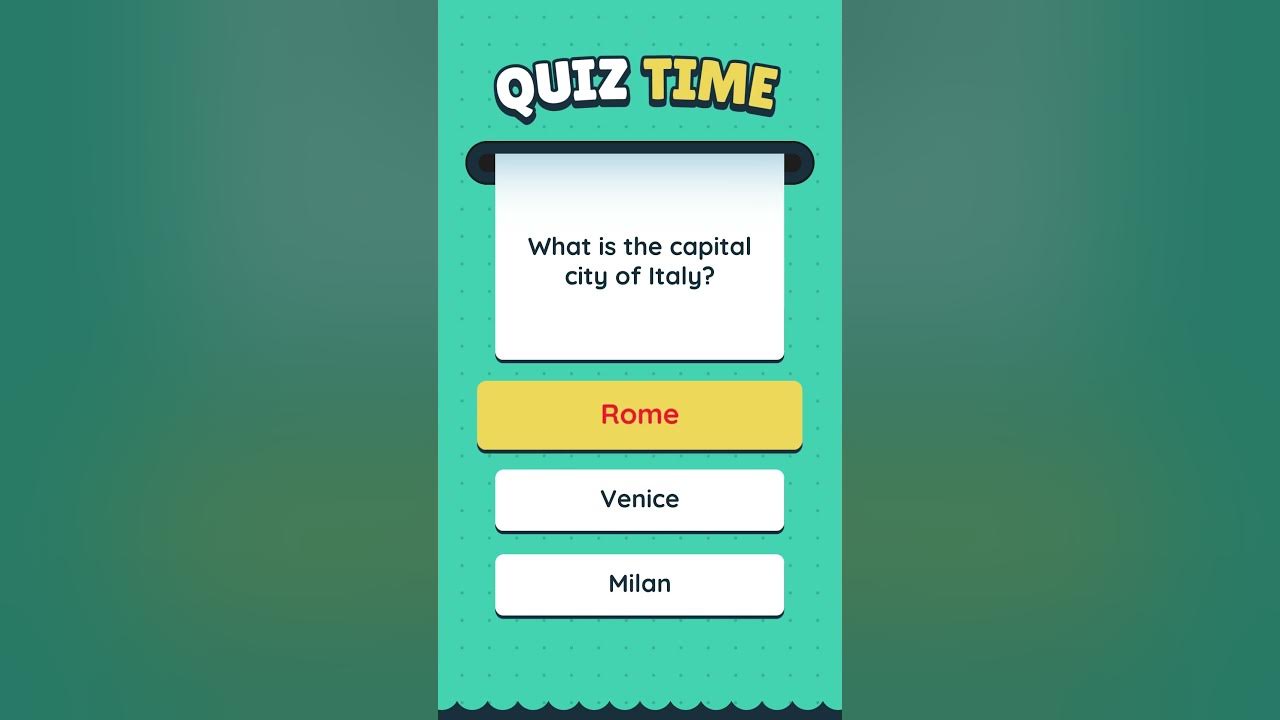 What is the capital city of Italy General Knowledge Quiz for kids # ...
