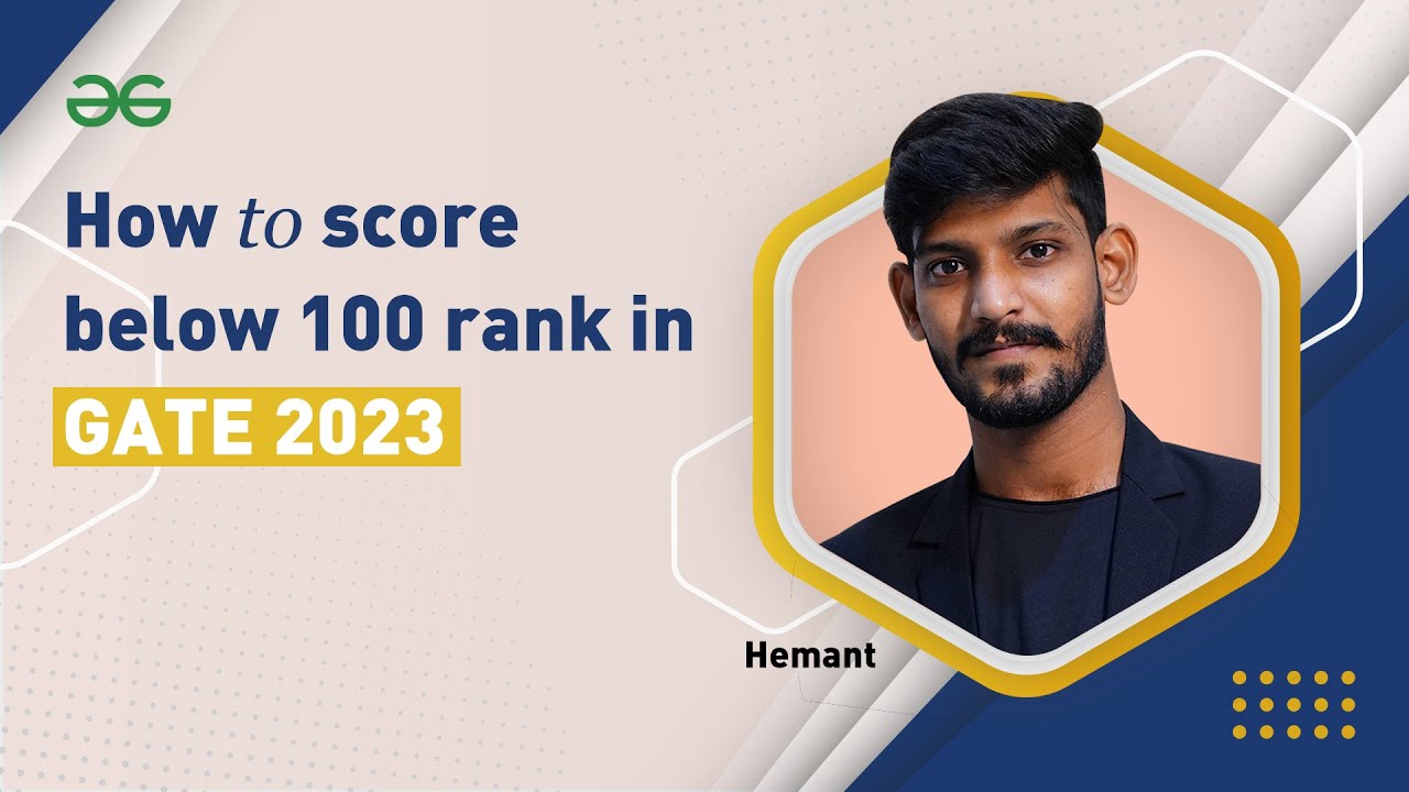 How to score below 100 Rank in Gate 2023 | GeeksforGeeks GATE - YouTube