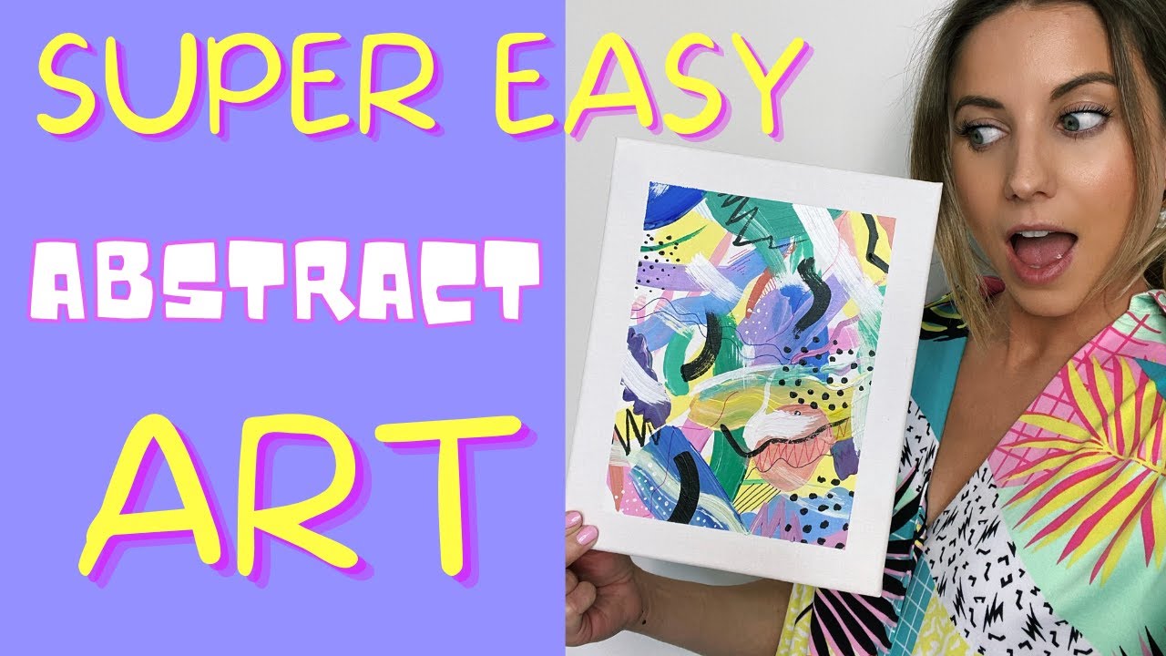 How To Paint An Abstract | Beginner-Friendly | 15 Mins | Sip and Paint ...
