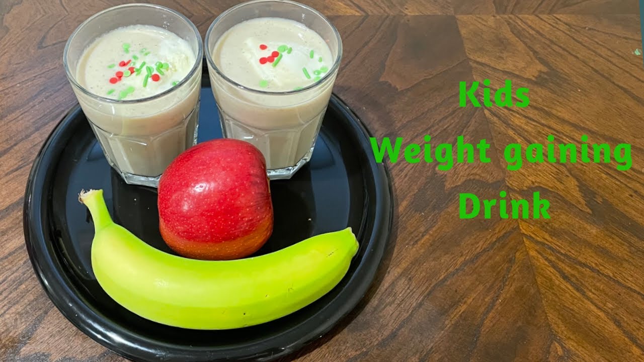 Kids Healthy Drink | Weight Gain Drink | Apple Banana Milk Shake ...