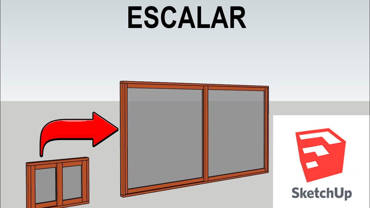 11 SKETCHUP cómo ESCALAR un objeto - YouTube