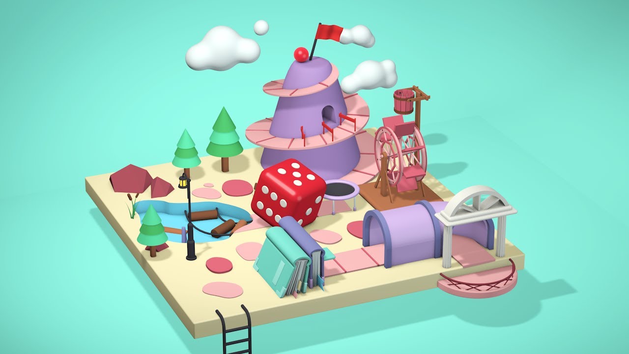 Board Game Life_motiongraphics_c4d_animation - YouTube