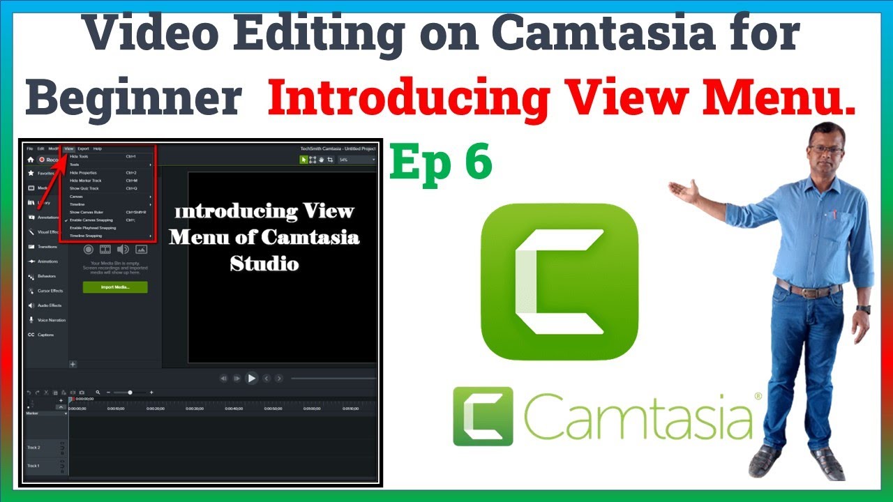 Video Editing on Camtasia for Beginner Introducing View Menu Ep 6 - YouTube