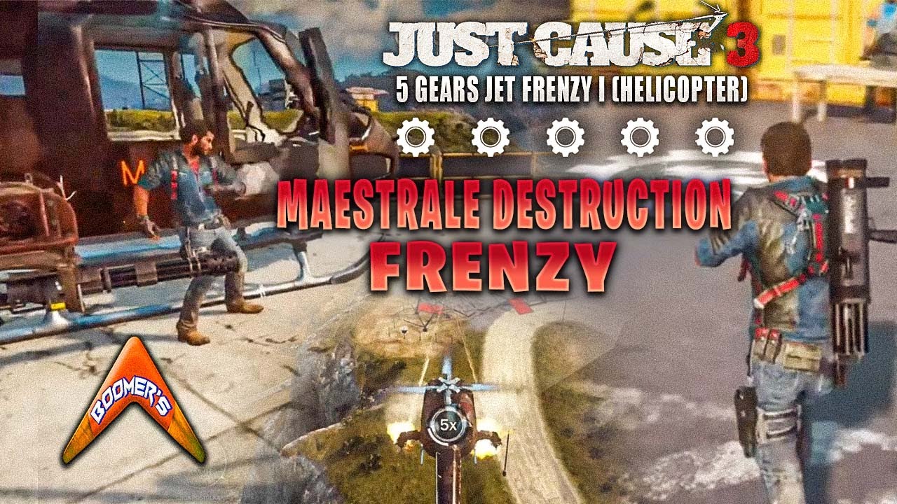 JC3 - 5 Gears Jet Frenzy I (Helicopter) - Maestrale Destruction Frenzy ...