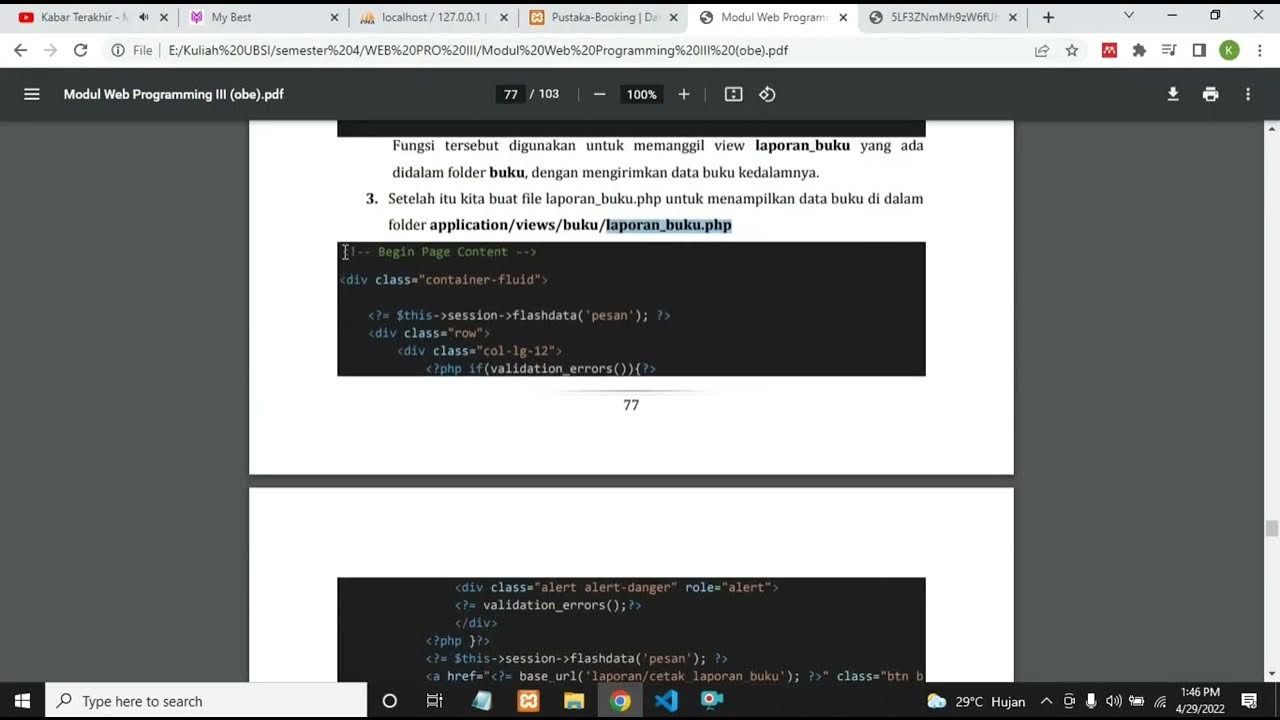 Tugas pertemuan 7 | Web Programming III | Khoeruzzen Arip Anwarudin_ 12200717 | 12.4A.39 - YouTube