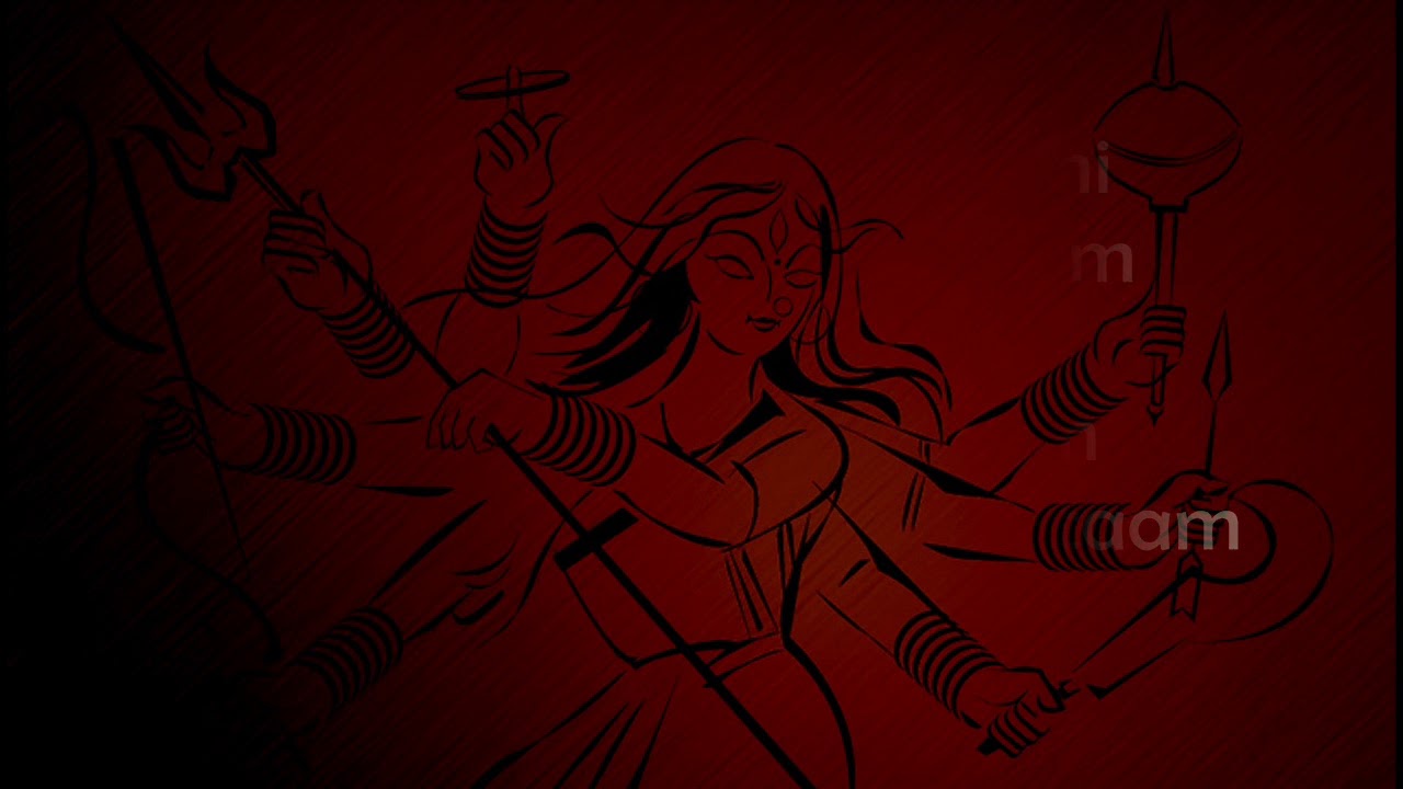 Durga Puja Mantra | Durga Mangalacharan | with lyrics | Durga Stotram ...