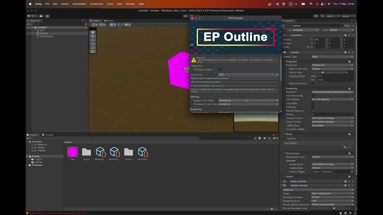 New Setup Outline for URP - Easy Performant Outline - YouTube