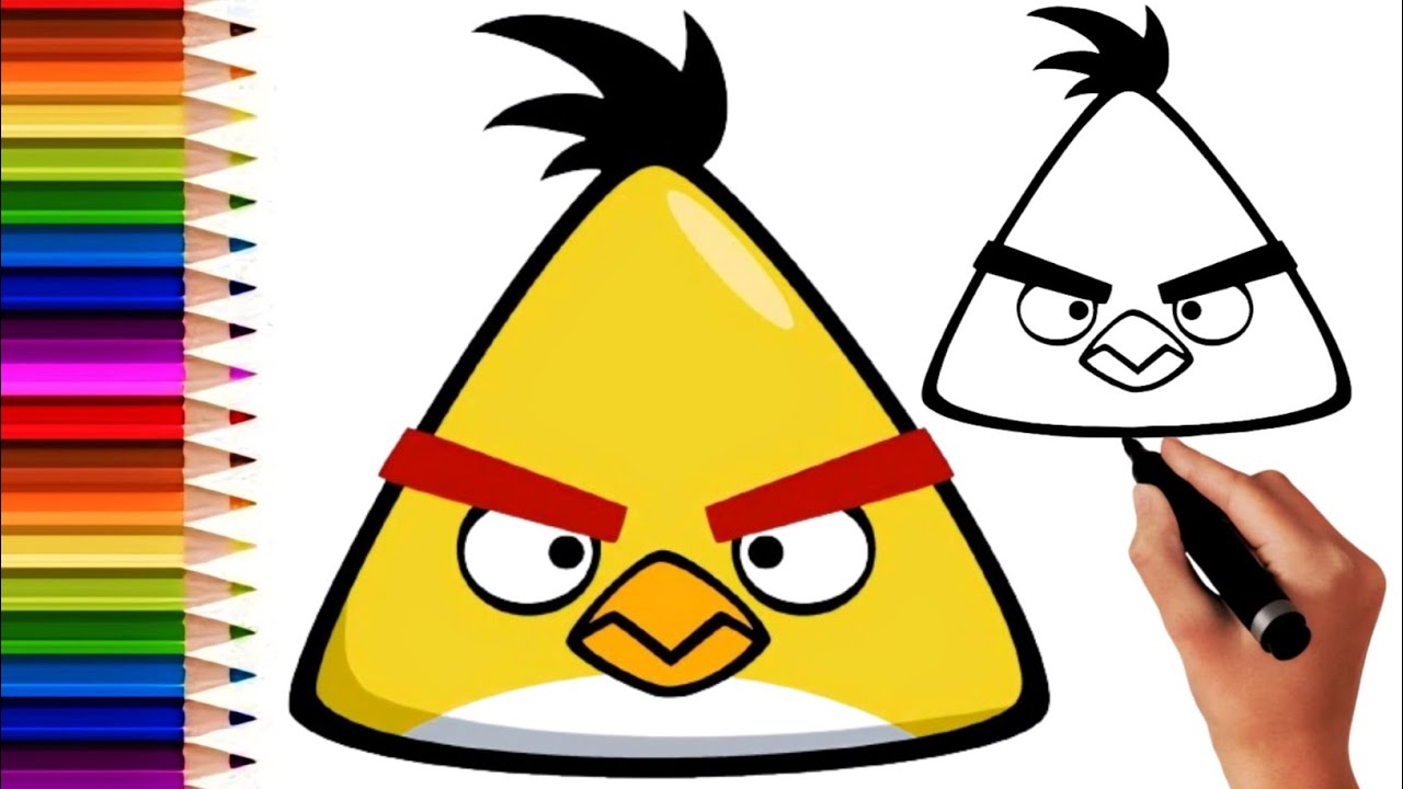 Angry Birds Drawing || How to Draw Angry Bird Step by Step || Angry ...
