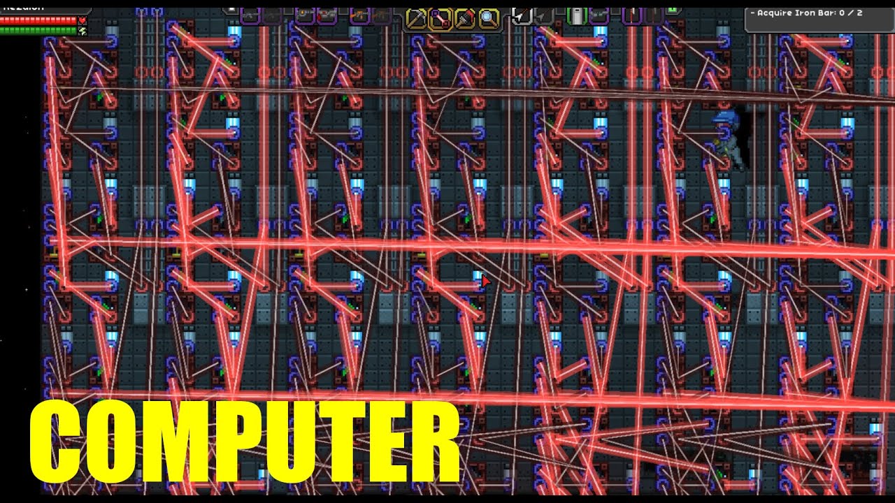 Im building a computer in starbound... - YouTube