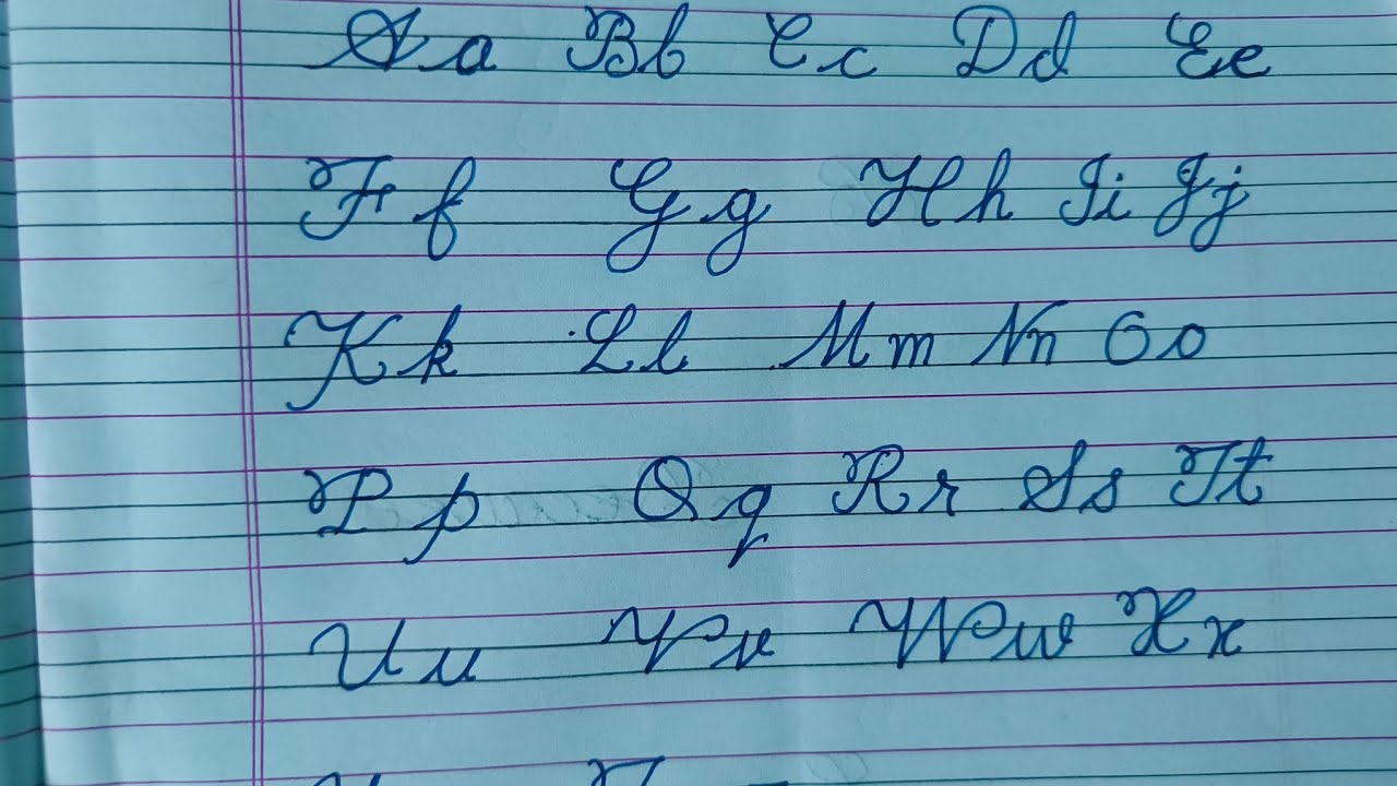 A to z cursive writing #handwriting #cursive - YouTube