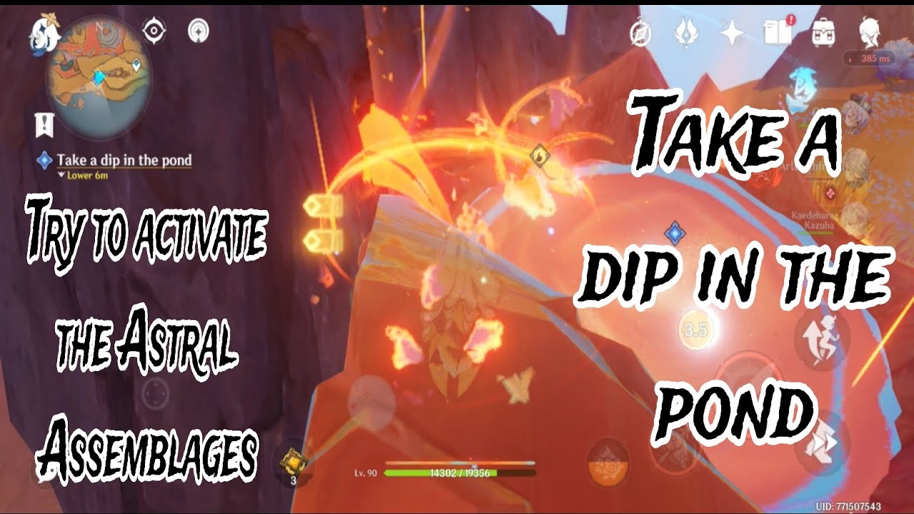 The Forsaken Sea of Wisdom - " Take a dip in pond " , " Try to activate ...