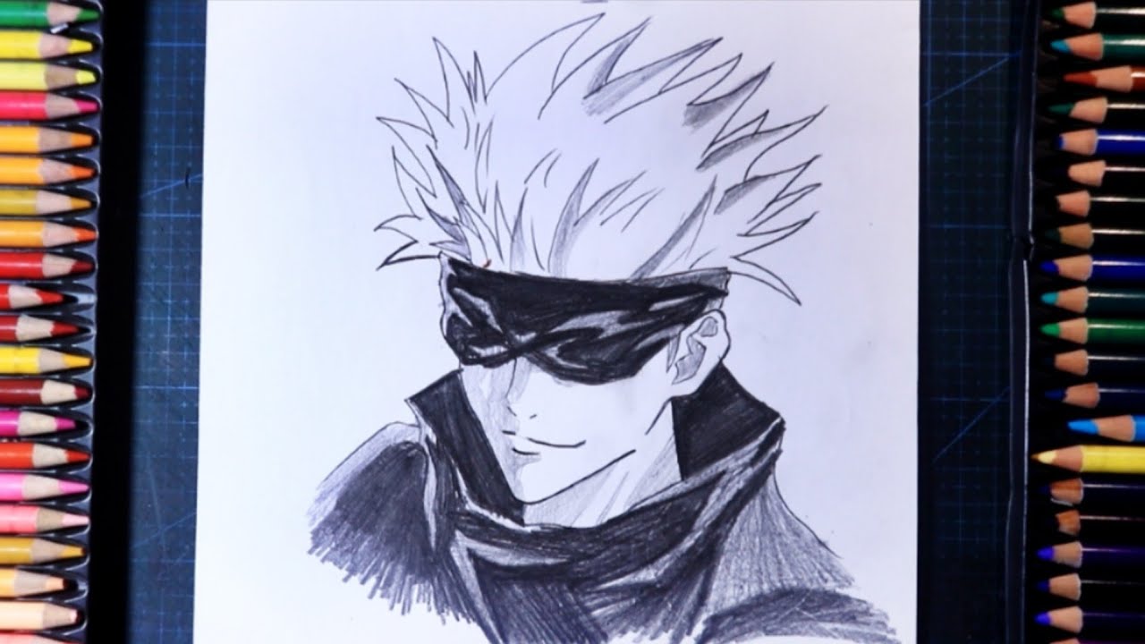How To Draw Gojo Satoru || Jujutsu Kaisen || Anime Drawing || Step By ...
