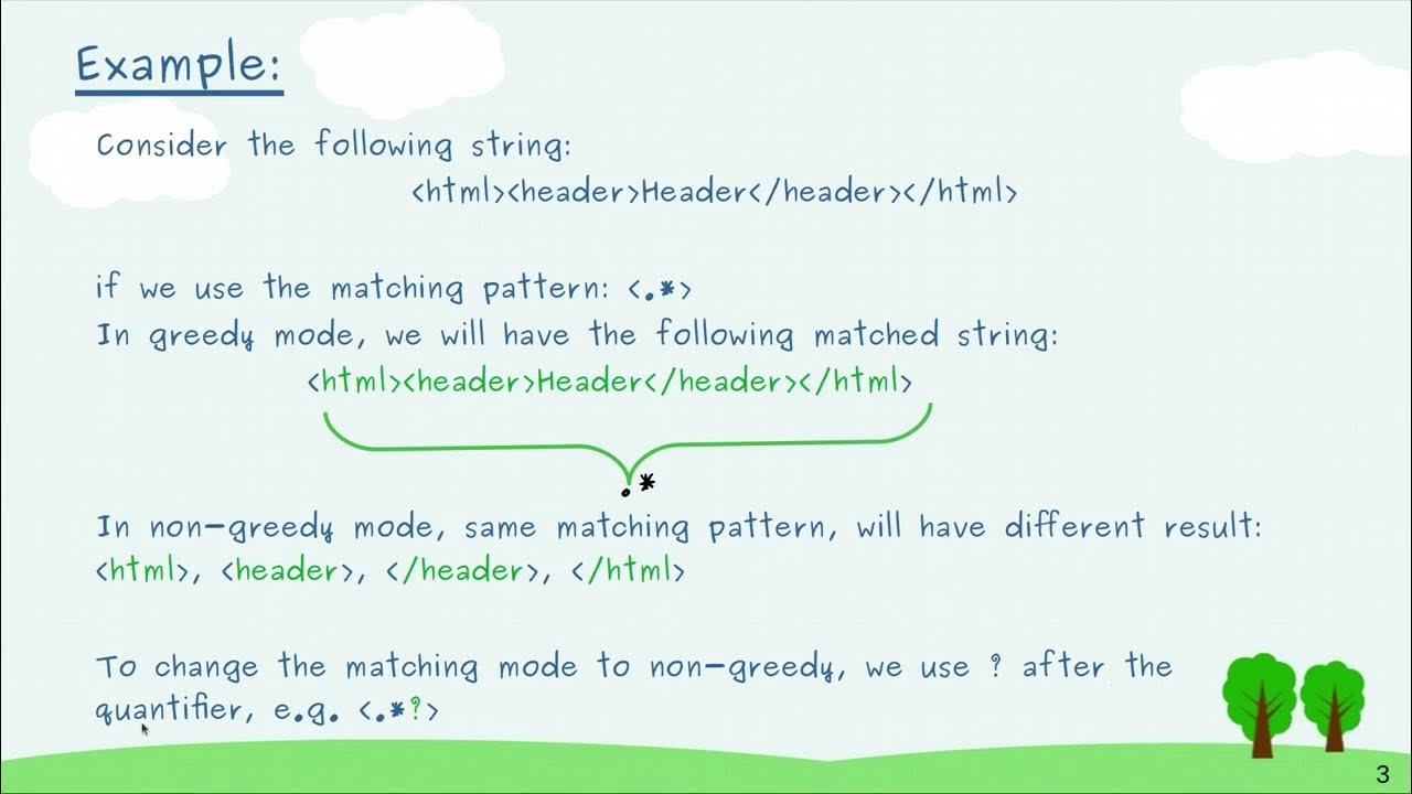 (2023-07-13) Regular Expression - What is Greedy matching mode - YouTube
