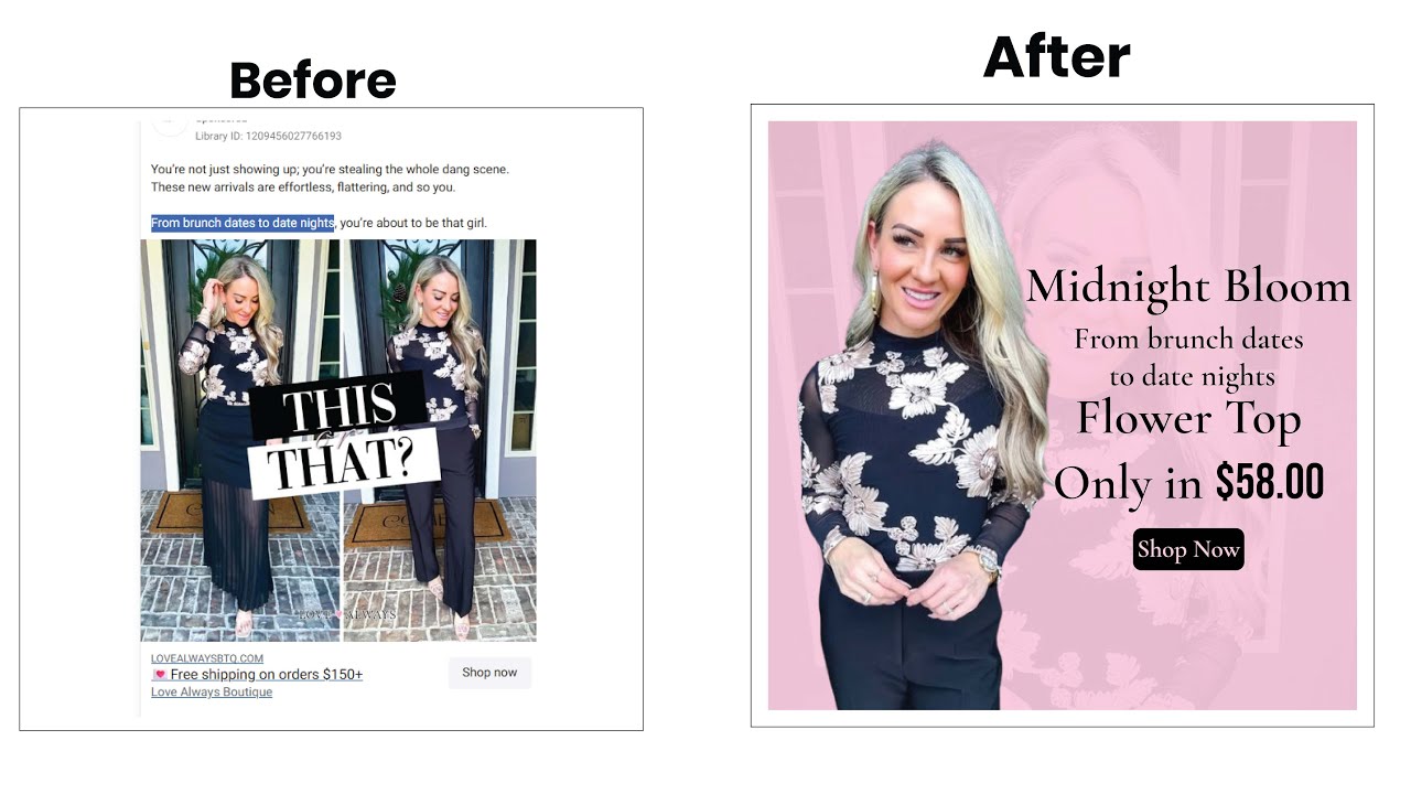 Recreating a Luxury Boutique Ad in Adobe Illustrator | Before & After ...