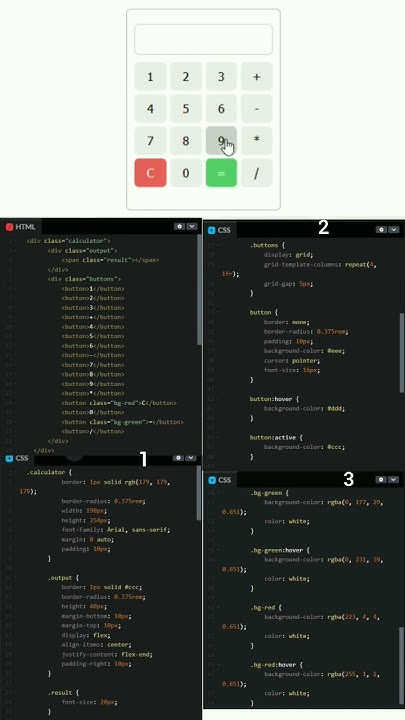 HTML CSS Amazing 🤩 calculate project With Code | html css project #shorts - YouTube