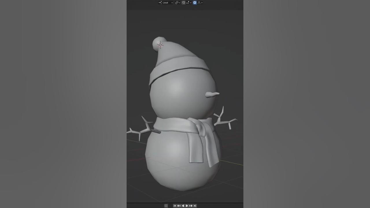 Blender 3D Snowman Timelapse #blender #Shorts - YouTube
