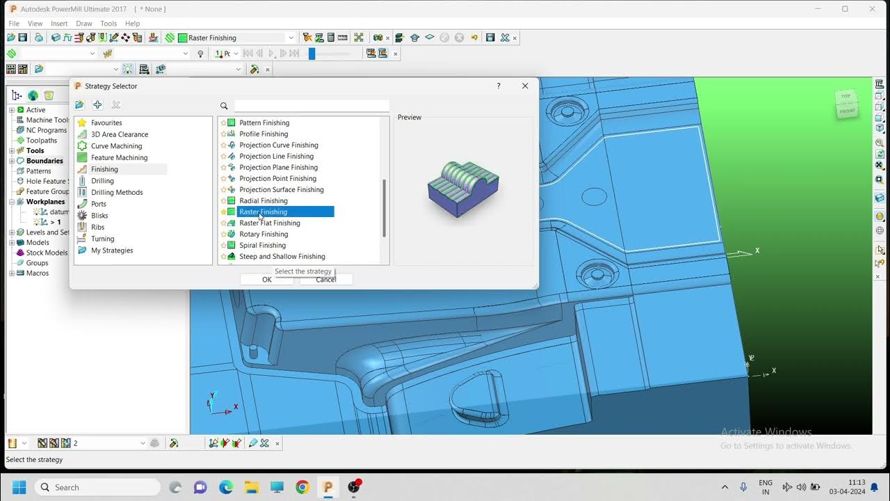 Selected surface boundary in powermill 2017 - YouTube